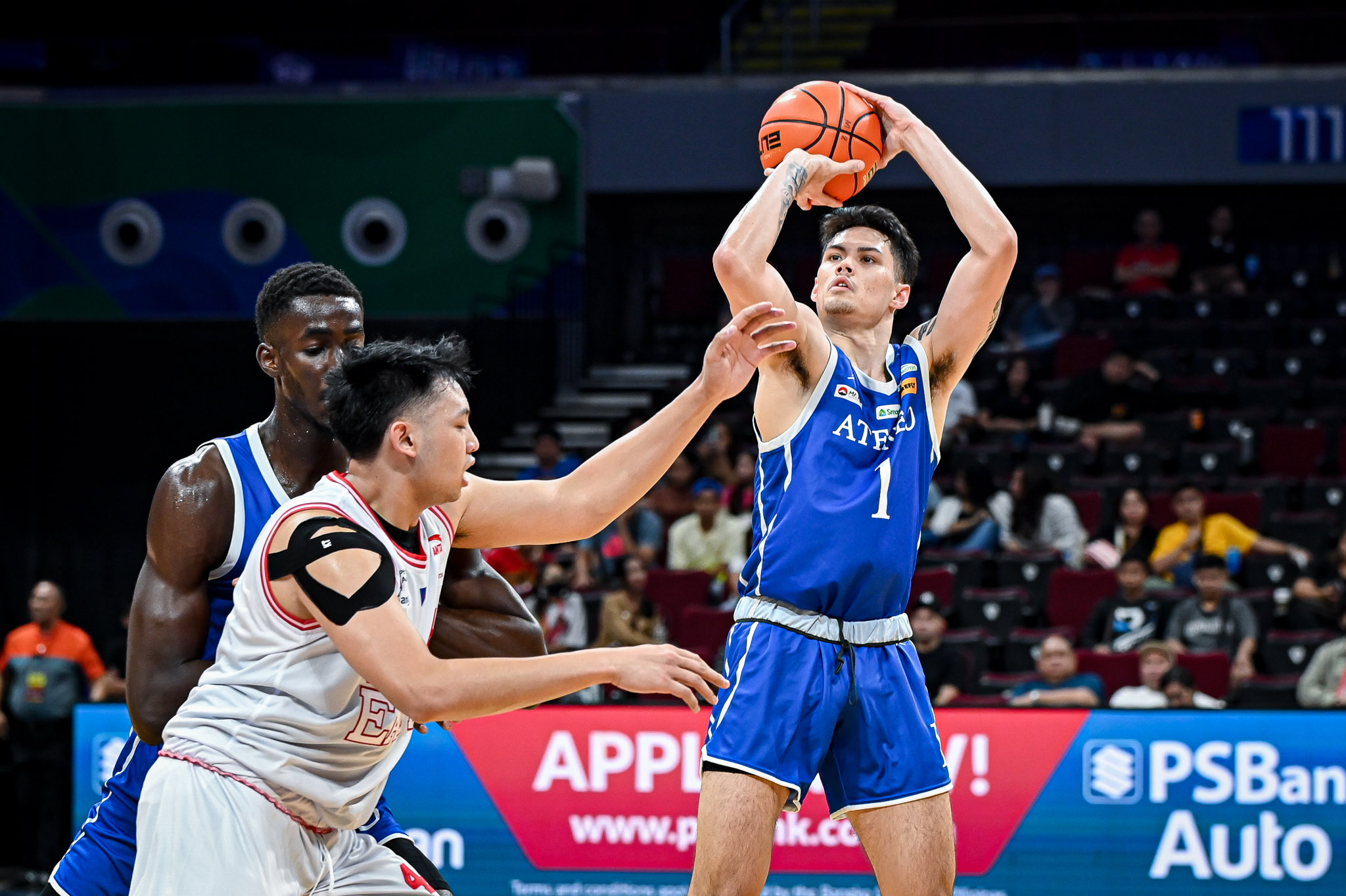 Blue Eagles climb to .500 anew after gutsy win over Red Warriors